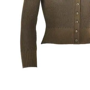 Saint Laurent Ribbed Vicoe Cardigan