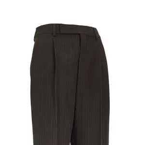 Saint Laurent Pinstriped Crepe Pants