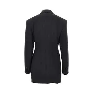 Saint Laurent Pinstriped Wool-blend Double-breasted Jacket