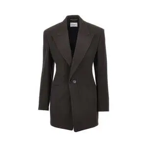 Saint Laurent Pinstriped Wool Single-breasted Jacket