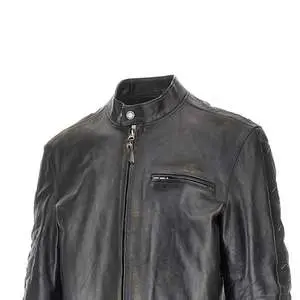 GOLDEN GOOSE Leather Biker Jacket