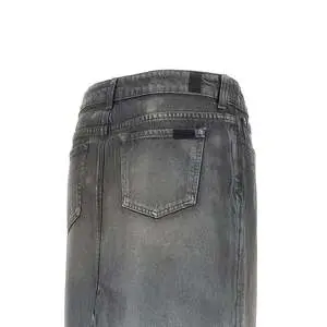 7 For All Mankind Nolita' Coated Denim Long Skirt