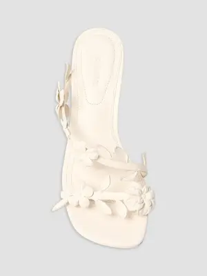 Simkhai Willow 75mm Floral-appliqué Leather Wedge Sandals