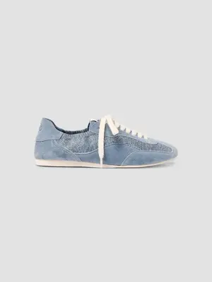 Simkhai Georgie & Suede Low-top Sneakers - Denim