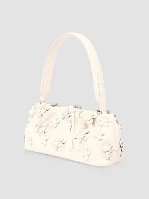 Simkhai Harlow Flower-appliqué Leather Shoulder Bag