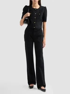 L'Agence Allegra Cotton-blend Cropped Jacket