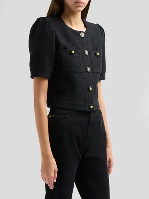 L'Agence Allegra Cotton-blend Cropped Jacket