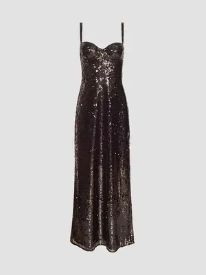 L'Agence Sayla Embellished Maxi Dress