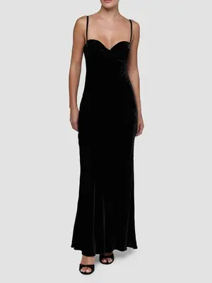 L'Agence Sayla Bias-cut Maxi Dress