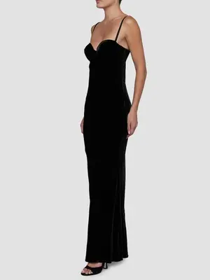 L'Agence Sayla Bias-cut Maxi Dress