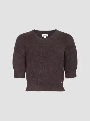 L'Agence Guinevere Crop Sweater - Dark Java