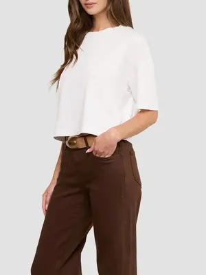 L'Agence Daria Cotton Crop T-shirt