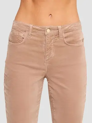 L'Agence Stevie Velvet High-rise Straight-leg Jeans