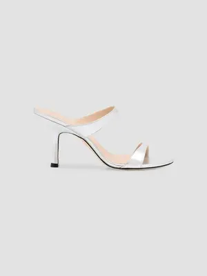 STUART WEITZMAN Nudist 85mm Leather Sandals - Silver