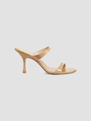STUART WEITZMAN Nudist 85mm Slide Sandals - Adobe