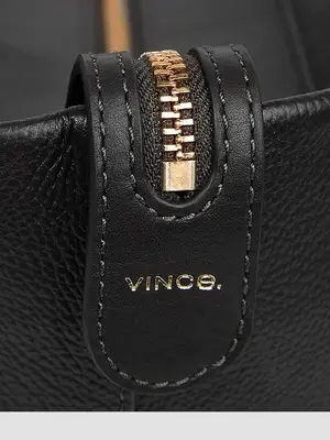 Vince Marin Leather Large Tote - Black