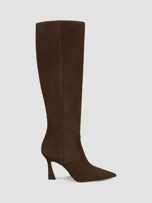 STUART WEITZMAN Boot Vinnie 85mm Suede Boots - Walnut