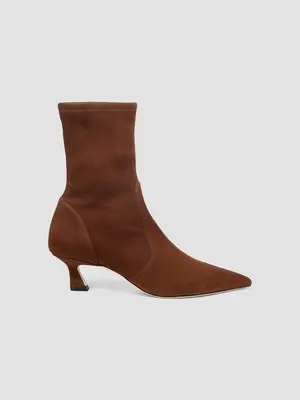 STUART WEITZMAN Vinnie 50mm Suede Boots - Deep Coffee