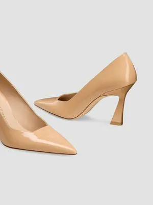 STUART WEITZMAN Vinnie 85mm Patent Leather Pumps - Adobe