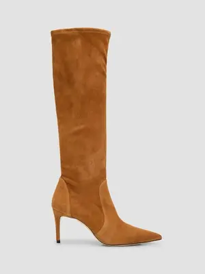 STUART WEITZMAN Stuart Power 75 75mm Suede Boots Boho Tan