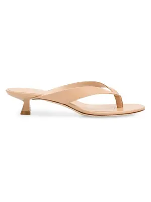 STUART WEITZMAN Rio Sleek 35mm Leather Sandals Adobe