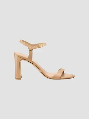 STUART WEITZMAN Babette 85mm Leather Sandals - Adobe