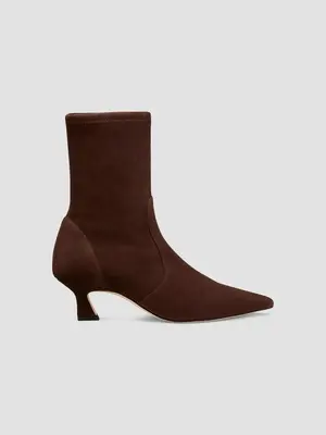 STUART WEITZMAN Vinnie 50mm Suede Ankle Boots - Walnut