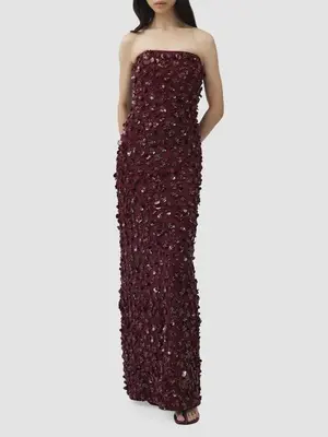 Simkhai Serafina Embellished Strapless Column Gown
