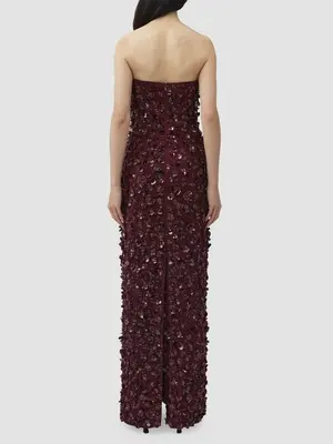 Simkhai Serafina Embellished Strapless Column Gown