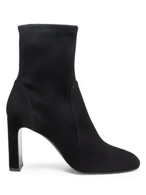 STUART WEITZMAN Babette 85mm Suede Booties - Black