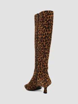 STUART WEITZMAN Vinnie 50mm -print Suede Knee-high Boots