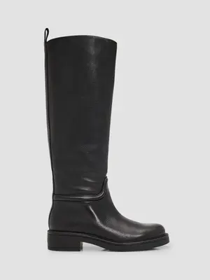 STUART WEITZMAN Celia Leather Riding Boots - Black