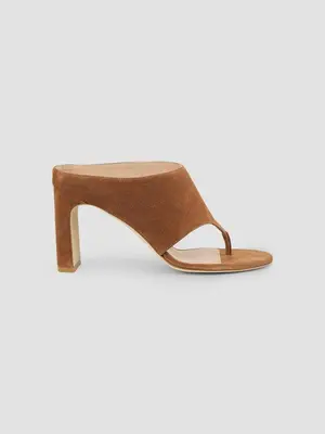 STUART WEITZMAN Babette 85mm Suede Sandals - Doe