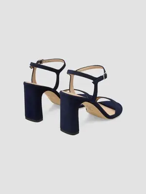 STUART WEITZMAN Babette 85mm Suede Sandals - Nice Blue