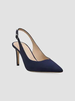 STUART WEITZMAN Power 75mm Suede Slingback Pumps