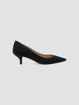 STUART WEITZMAN Power 50mm Suede Kitten-heel Pumps - Black
