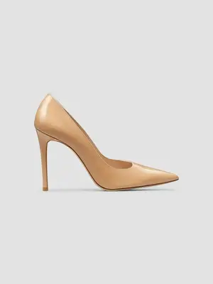 STUART WEITZMAN Power 100mm Patent Leather Pumps - Adobe
