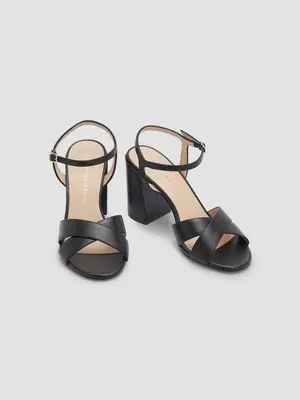 STUART WEITZMAN Alyssa 85mm Leather Block Sandals