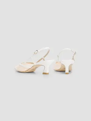 STUART WEITZMAN Vinnie 50mm Floral Lace Slingback Pumps