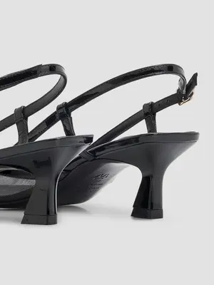 STUART WEITZMAN Vinnie 50mm Mesh Kitten-heel Slingback Pumps