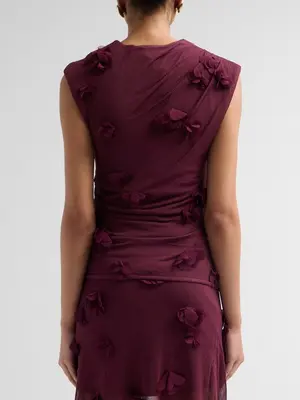 Simkhai Tessa Floral Appliqué Top