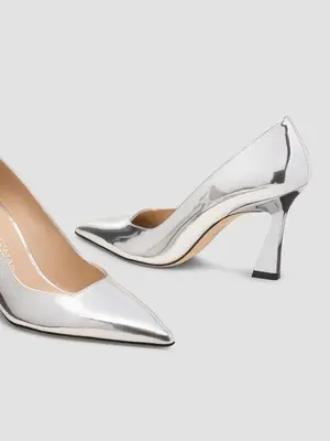 STUART WEITZMAN Vinnie 85mm Leather Pumps - Silver