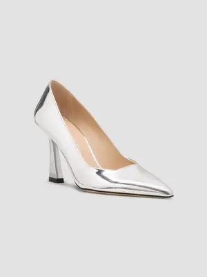 STUART WEITZMAN Vinnie 85mm Leather Pumps - Silver