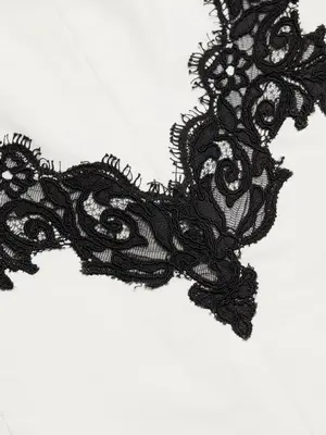 Simkhai Minna Contrast Lace Appliqué Mini Dress