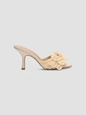 STUART WEITZMAN Lotus 85mm Slide Sandals - Chalk
