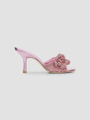 STUART WEITZMAN Lotus 85mm Crochet Sandals - Soft Rose