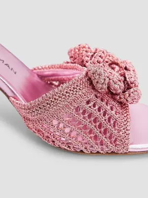 STUART WEITZMAN Lotus 85mm Crochet Sandals - Soft Rose