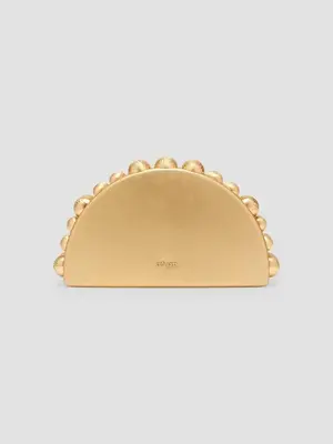 Cult Gaia Gili Metallic Leather Clutch