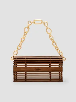 Cult Gaia Sylva Wooden Shoulder Bag