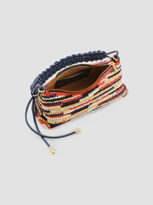 Cult Gaia Osa Crochet Raffia Shoulder Bag